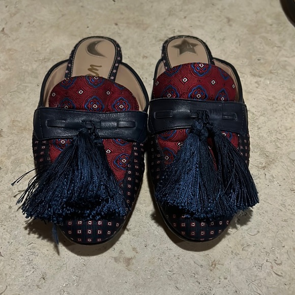 Sam Edelman | Shoes | Sam Edelman Leather Upper Blueburgundy Mule With ...